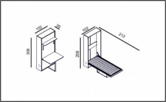 Κρεβάτι Τοίχου Diva Happy | Murphy bed | Wall bed